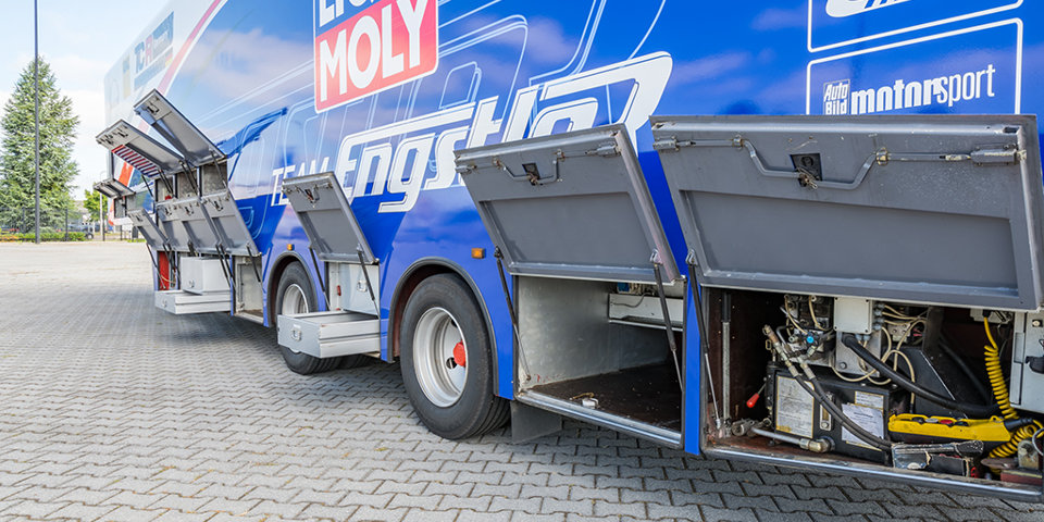 ex Ferrari Formula One race trailer - market.racetrailer.com