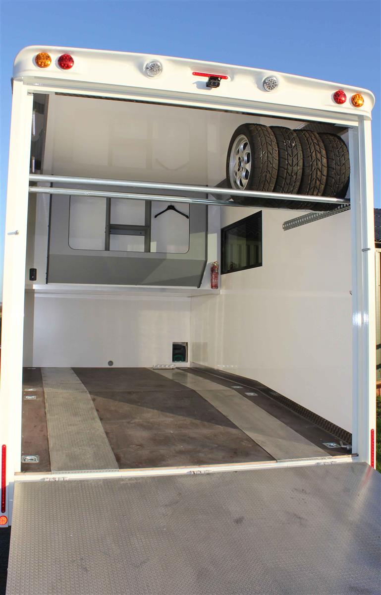 New Coachbuilt 1 car race transporter Motorhome with Garage, sleeps 6 ...